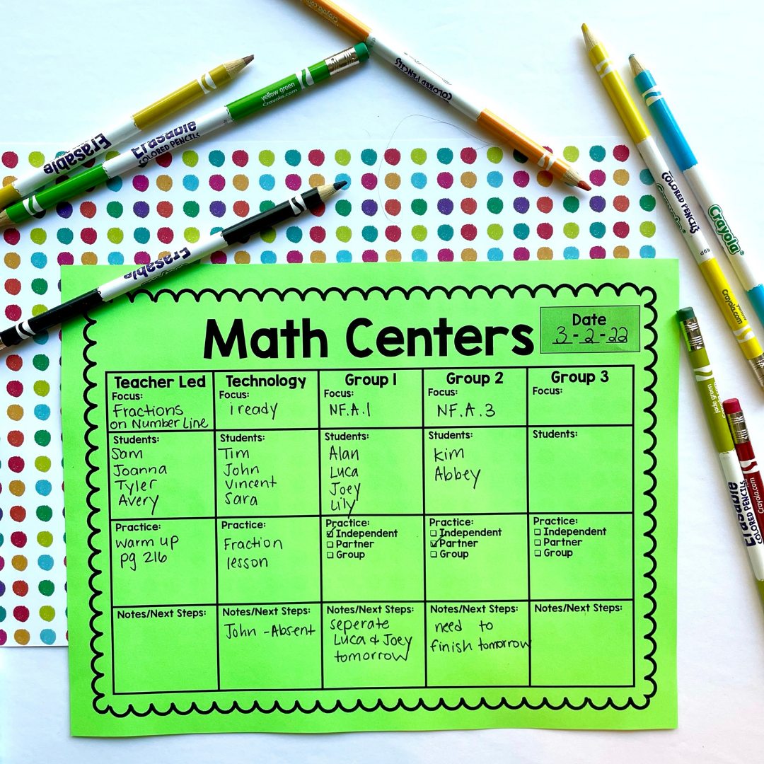 Setting Up Math Centers That Work - Teaching at the Oaks